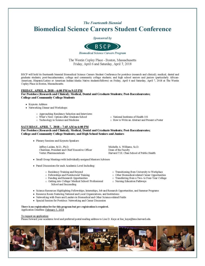 Biomedical Science Careers Student Conference | Inclusive Excellence