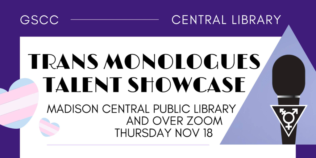 Trans Monologues 2021 coming Nov. 18 during Trans Awareness Week ...